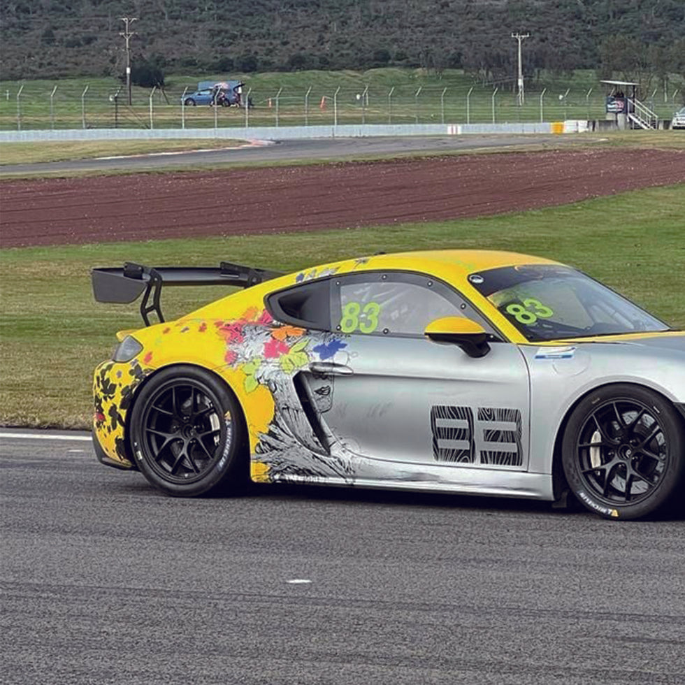 SR GT4 3-INCH SWAN NECK WING RISER - OEM 2017 ALUMINIUM [PORSCHE 718 G ...