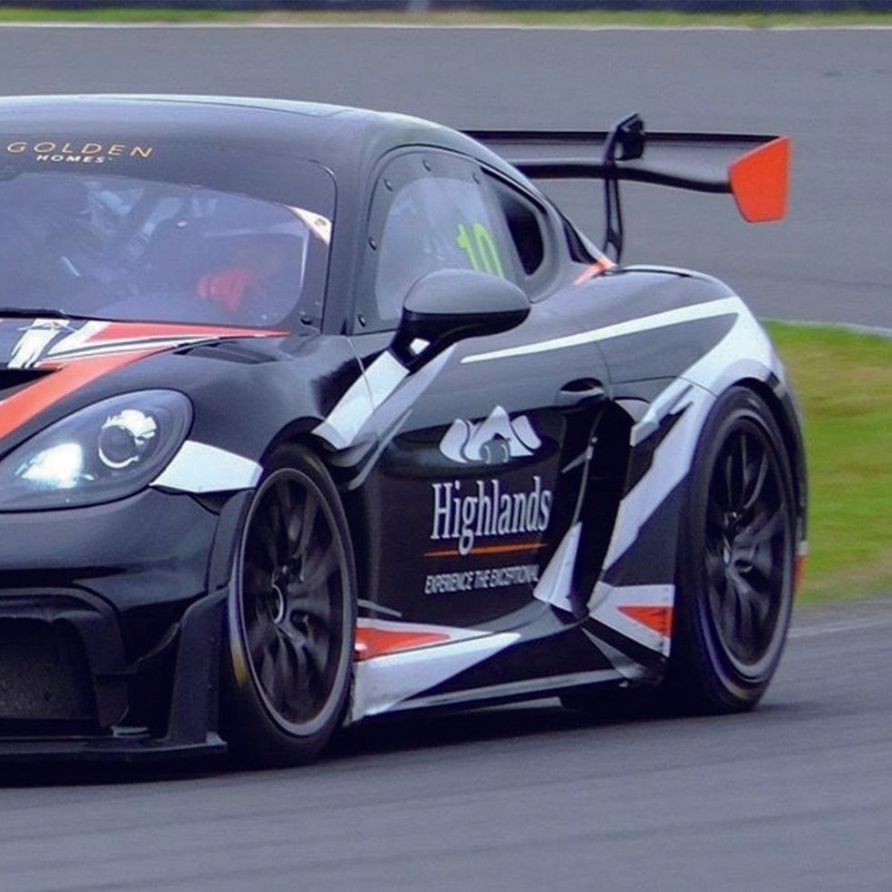 SR GT4 3-INCH SWAN NECK WING RISER - OEM 2017 ALUMINIUM [PORSCHE 718 G ...