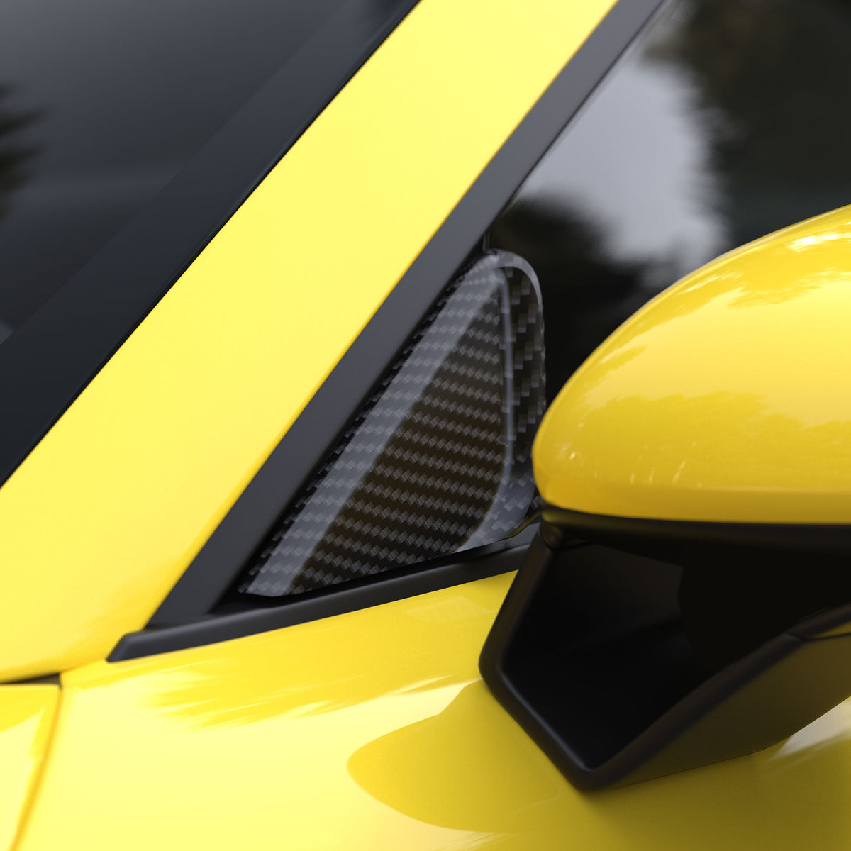 SR DRY CARBON FIBER ANTI WIND BUFFETING KIT (LEFT&RIGHT) [PORSCHE 718 ...